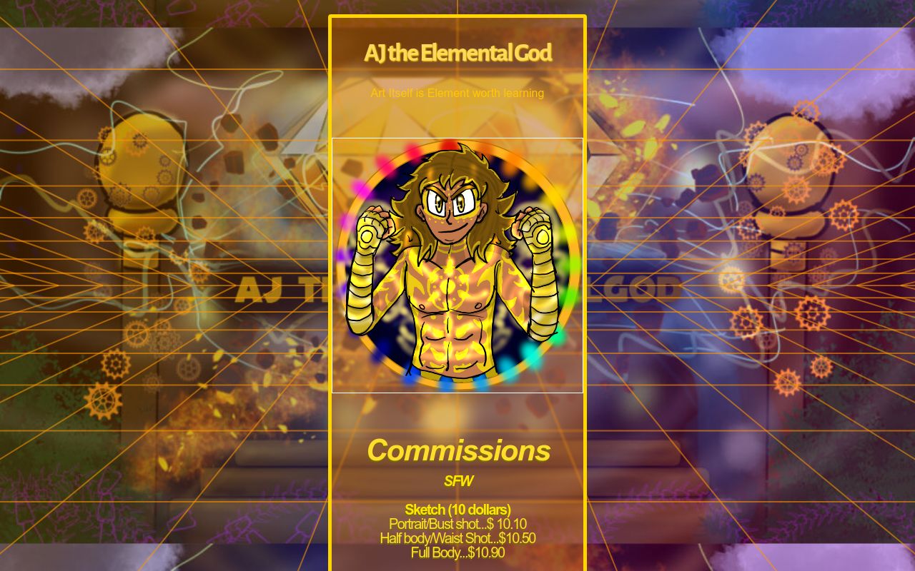 Elementalgod AJ's Commissons
